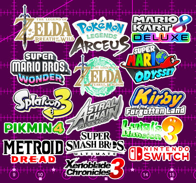 15 Nintendo Switch Logo Stickers - White, Clear or Holographic- Zelda ...