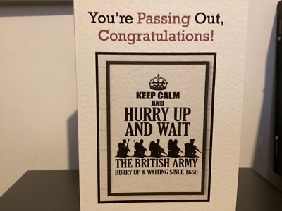 British Army passing out card. In aid of Forgotten Veterans uk | eBay UK
