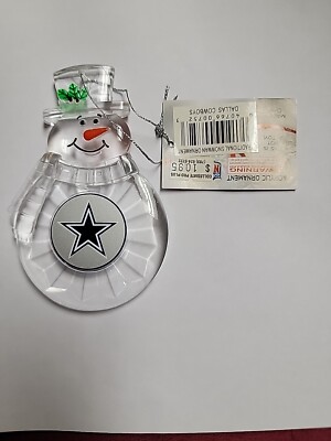 Acrylic Dallas Cowboys Football Team NFL Traditional Snowman Ornament 4 ...