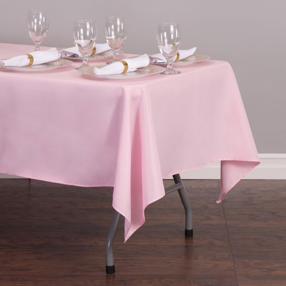 LinenTablecloth 60 x 102 in Rectangular Polyester Tablecloth Wedding ...