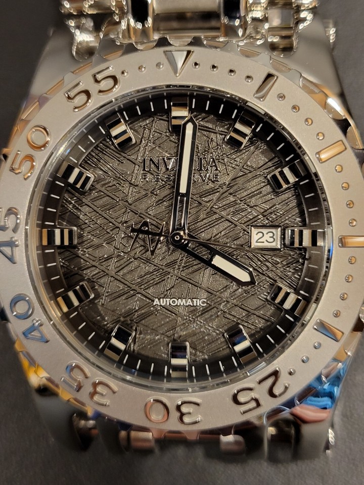 Invicta Reserve Automatic Chaos Gear-toothed Bezel Textured Faux ...