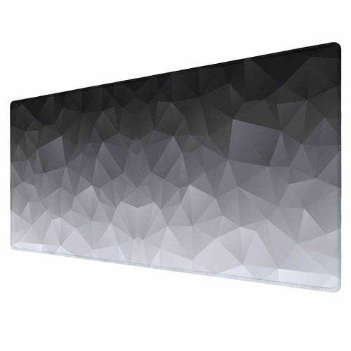 White Grey Black Geometric Gaming Mouse Pad Large Full Desk Keyboard ...