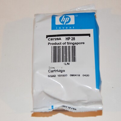 1x Genuine HP 28 Tri-Color Ink Cartridge (C8728A) New Sealed OEM ...