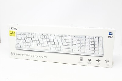 iHome Mac Full Size Wireless Keyboard w/ Keypad - Batteries Included ...
