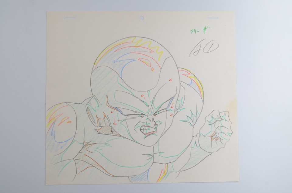 Original Frieza Dragon Ball Z Cel Namek DBZ Anime Production Cel Pencil ...