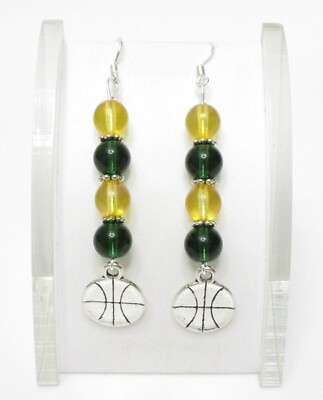 WNBA SEATTLE STORM EARRINGS-NEW-HANDCRAFTED | eBay