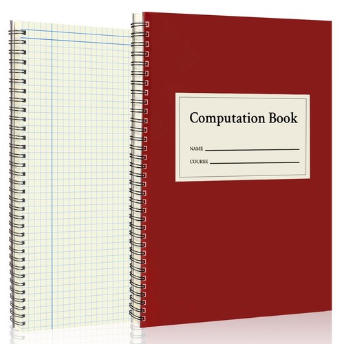 2 Pack Computation Notebook Spiral 9 1/4" x 11 3/4" National Graph ...