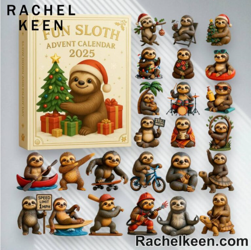 NEW!Fun Sloth Full of Smiles Advent Calendar 2025 24-Day Holiday Gift ...