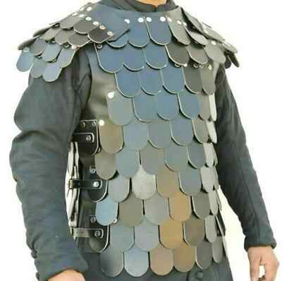 Medieval Armory Scale Chest Leather Armor Black Color | eBay