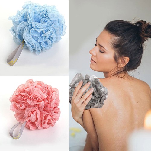 Exfoliating Large Body Scrubber Sponge Flower Brush Puff Bath Loofah ...