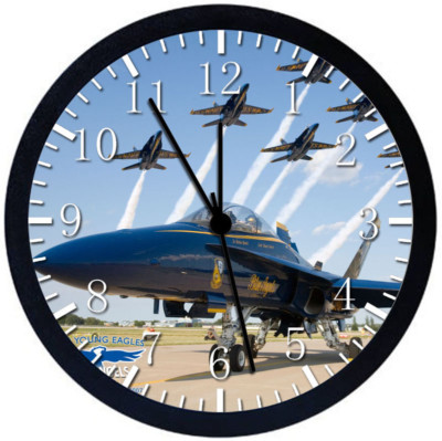 Navy Blue Angels F-18 Black Frame Wall Clock W153 | eBay Australia