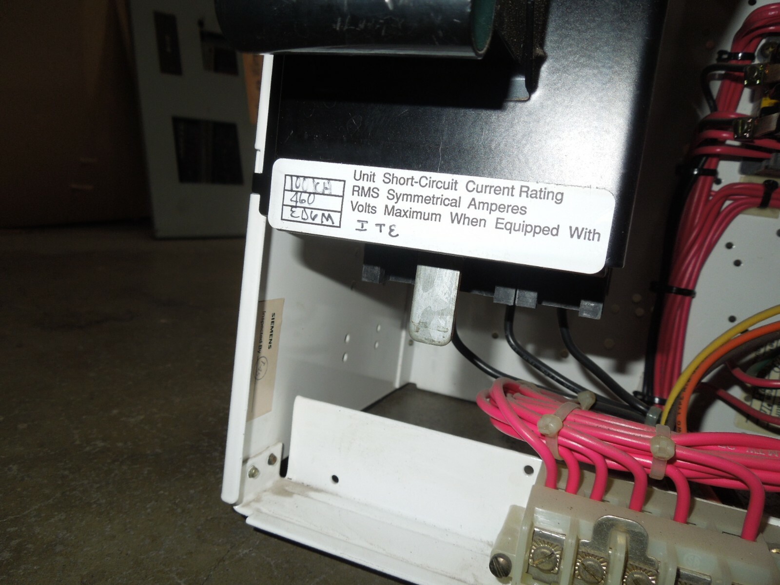 Siemens Model 95/95+ Size 1 FVNR Starter MCC Bucket Breaker 12" 4-6.3A ...