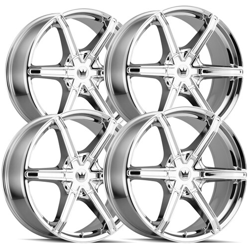 (Set-4) Mazzi 371 Stilts 20x8.5 5x108/5x4.5" +35mm Chrome Wheels Rims ...
