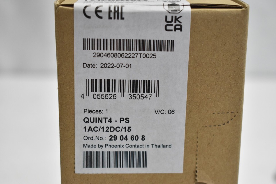 Phoenix Contact Switch Power Supply 100-240 VAC QUINT4-PS/AC/12DC/15 ...