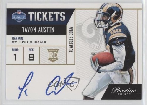 2013 Panini Prestige NFL Draft Tickets Signatures Tavon Austin #2 ...