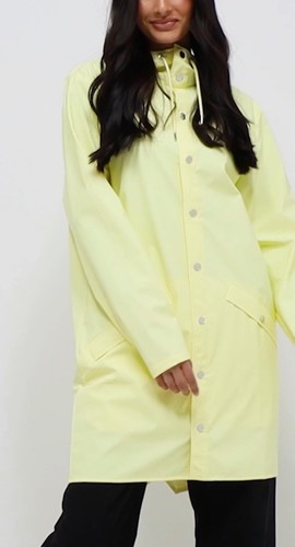 Rains Brand Long Jacket Raincoat Straw Yellow XL Rain Hooded ...