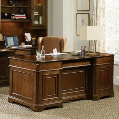 Hooker Furniture Brookhaven Executive Desk in Cherry | eBay