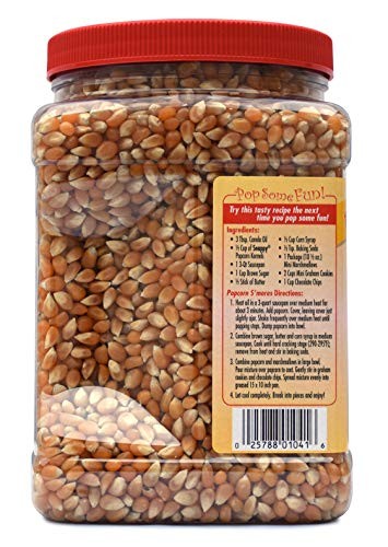 64 Ounce Gourmet Yellow Popcorn Kernels Non GMO Gluten Free High Fiber ...