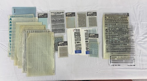 Large Lot Of Transfer Lettering For Models Decals Rub Transfer | eBay