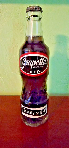 Grapette Grape Soda bottle full 7oz 1970 | eBay
