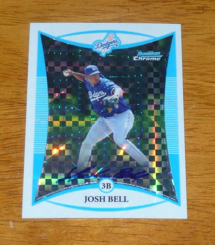 (1) JOSH BELL 2008 Bowman Chrome XFractor #/250 AUTO Autograph ...