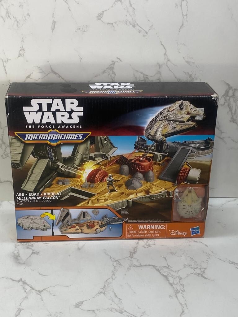 Star Wars The Force Awakens Micro Machines Millennium Falcon Playset ...