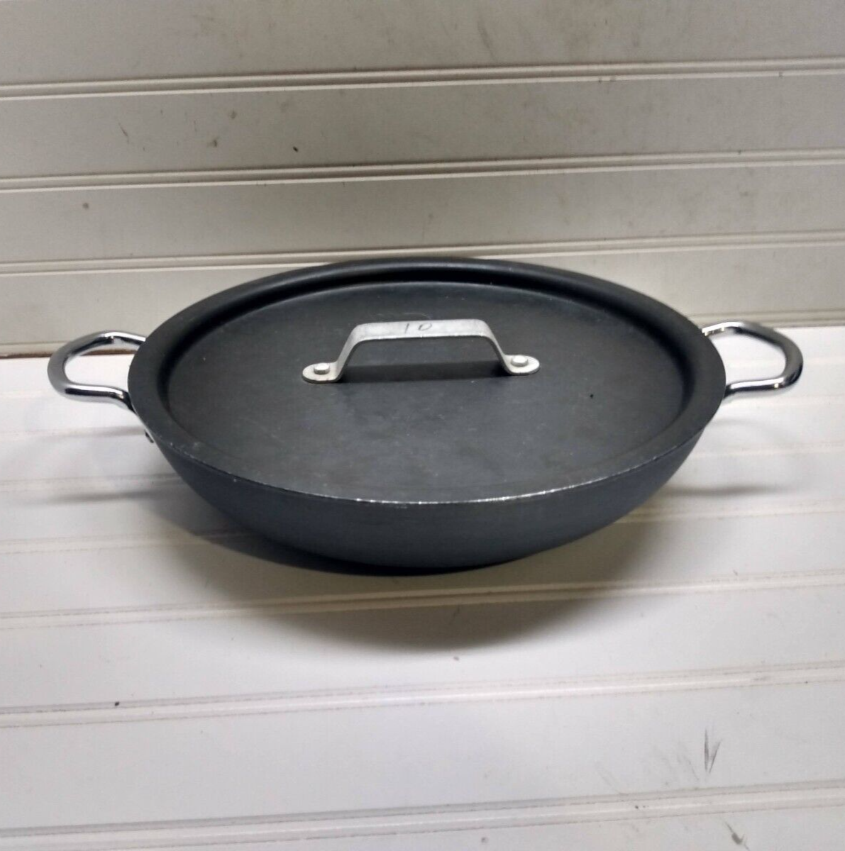 Calphalon Braiser 3 Qt Commercial Anodized Aluminum 10" Skillet Wok Fry ...