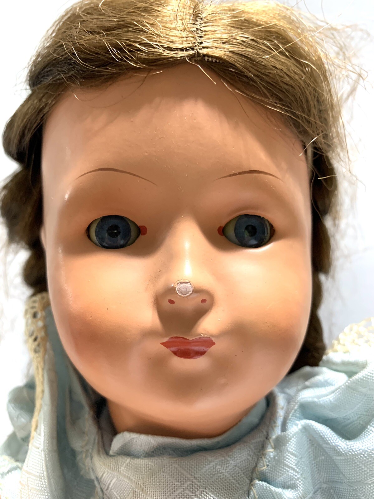 Antique Paper Mache Girl Doll 14" Original Clothes and Shoes with TAG ...