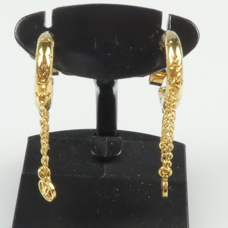 LOUIS VUITTON M00572 Buckle-Detailed Mini Hoop Nanogram LOUIS VUITTON M00572 Buckle-Detailed Mini Hoop Nanogram
