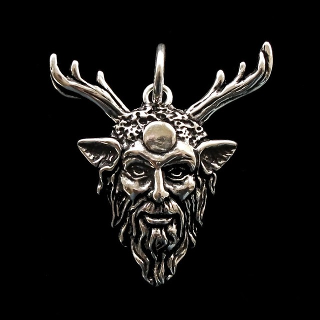 925 Solid Sterling Silver Pan God of The Wild Sigil Cernunnos Pagan ...