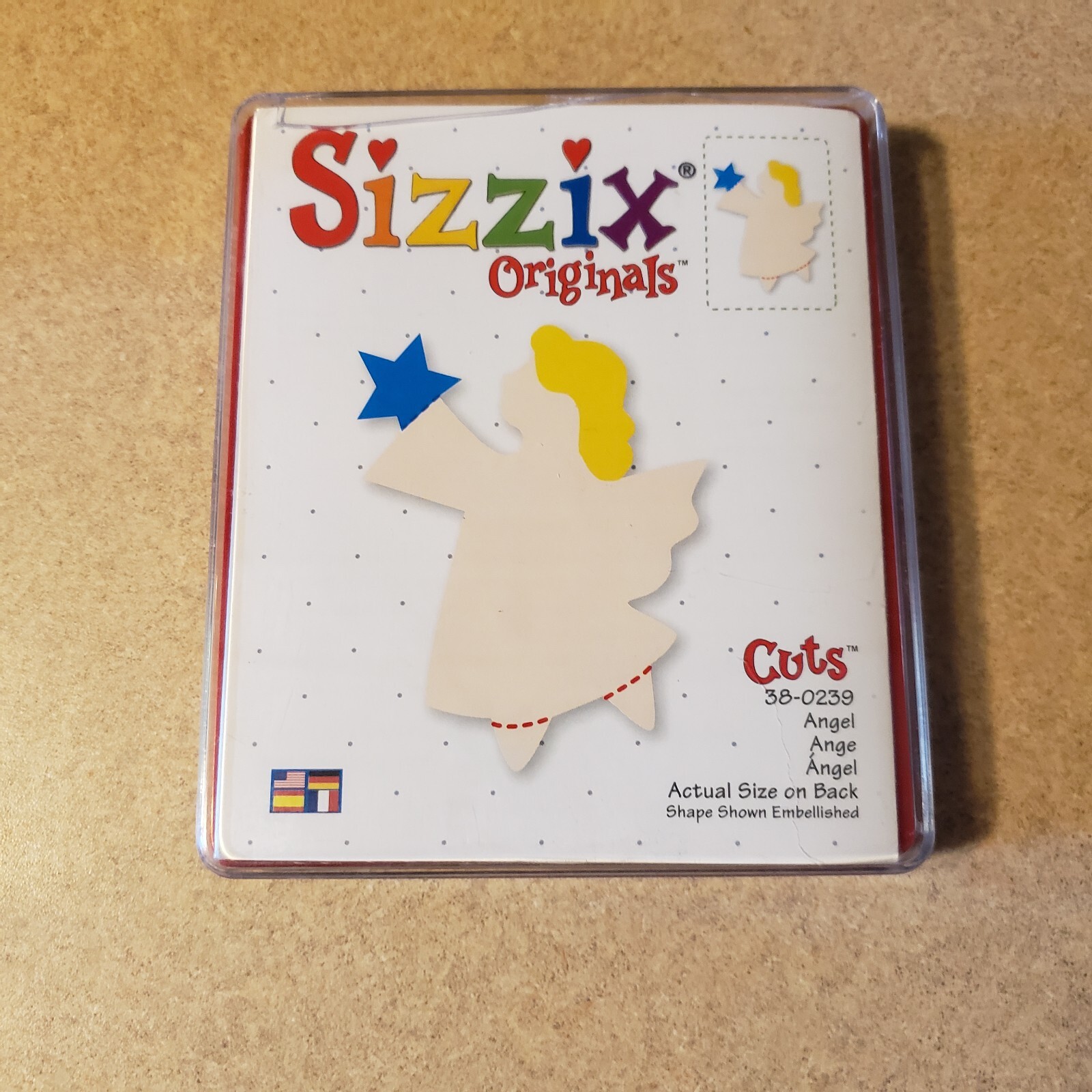 SIZZIX Originals Red Die Angel - 3 1/2 x 5 inches | eBay