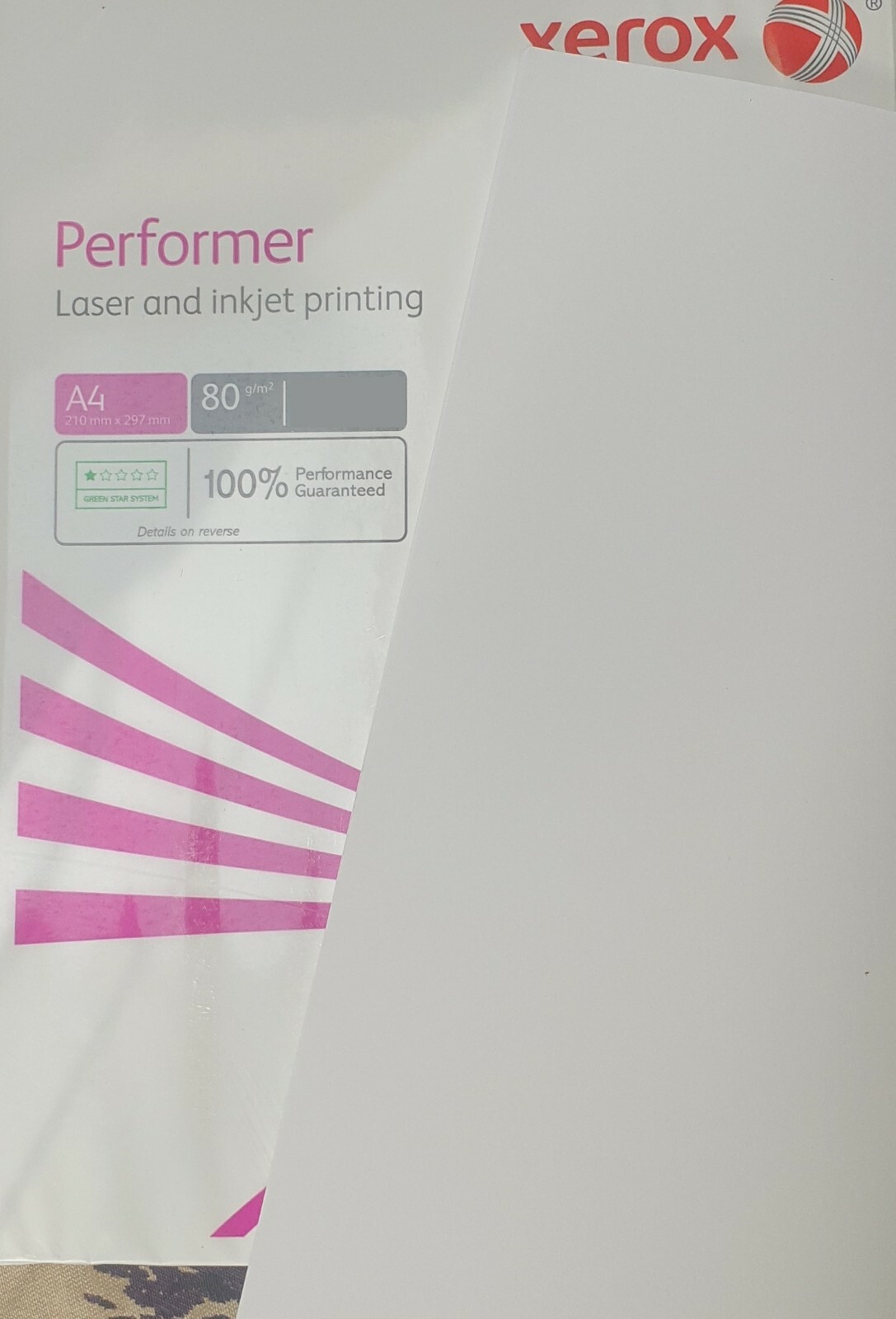 200 sheets Xerox Performer A4 White Printer Paper 80Gsm Quality Inkjet ...