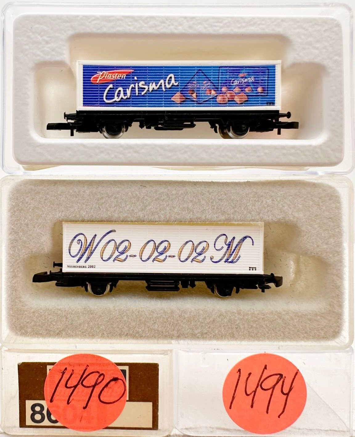 Marklin Z Scale M/M 1490 & 1494 2 COLLECTOR Container Cars Marklin Box ...