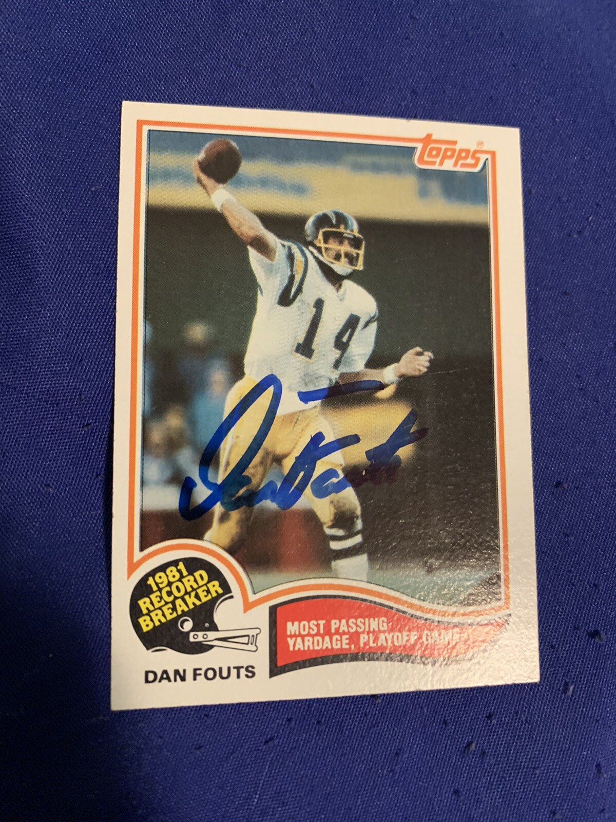 Dan Fouts autographed Topps football card. NFL HOF | eBay