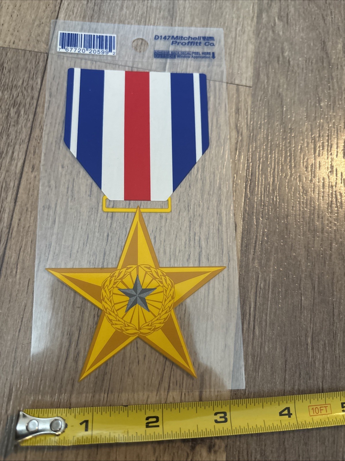 SILVER STAR MILITARY WAR MEDAL 3x5 STICKER DECAL | eBay