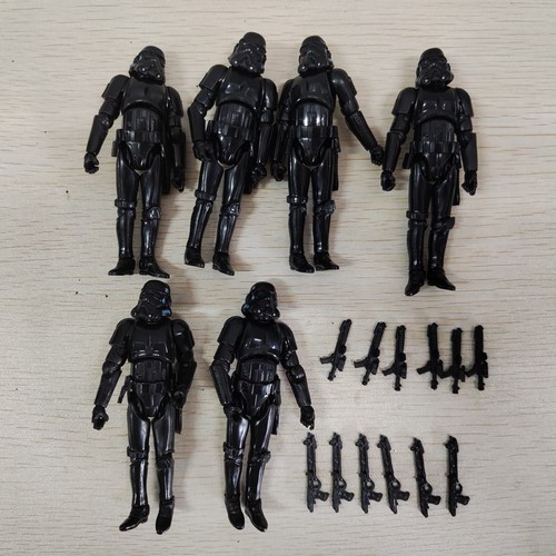 lot 6 Star Wars Shadow Stormtrooper Black Troopers 3.75" FIGURE + 12pcs ...