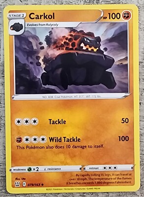 Pokemon TCG Battle Styles Carkol 079/163 LP | eBay