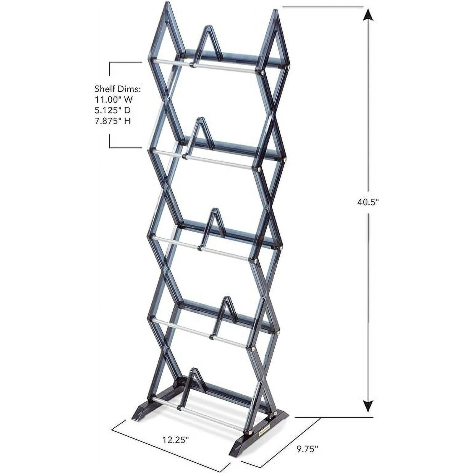 5 Tier Media Shelf 90 DVD Tower Rack Game 130CD Display Organizer Stand ...
