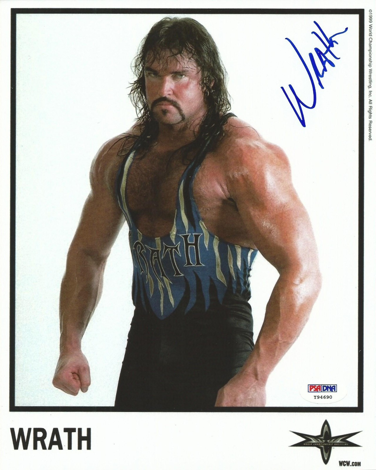 Wrath Signed WCW 8x10 Photo PSA/DNA WWE Autograph Bryan Clark Adam Bomb ...