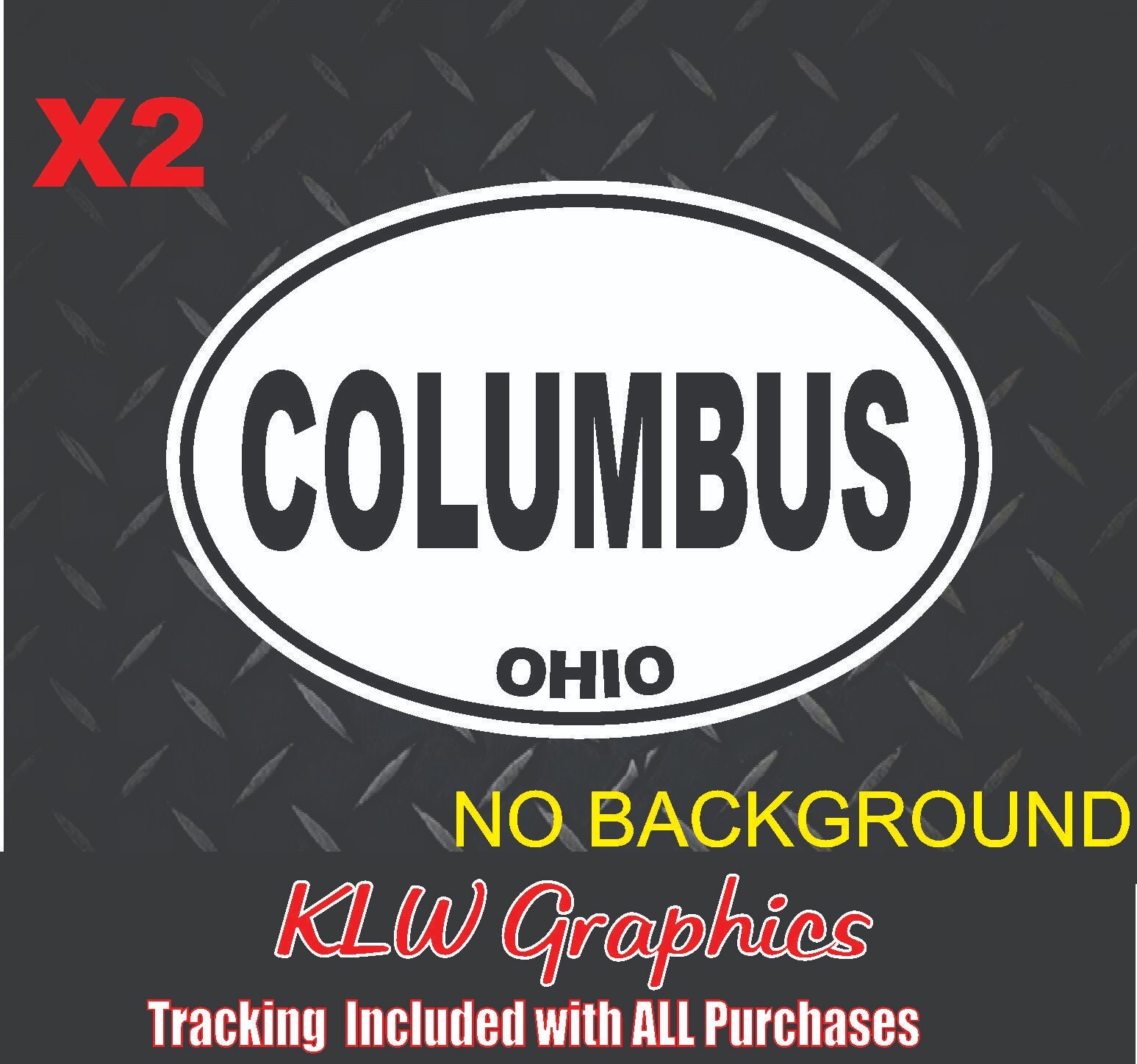 Columbus Ohio Oval Decal Sticker State Car Diesel Truck Home OH Midwest ...
