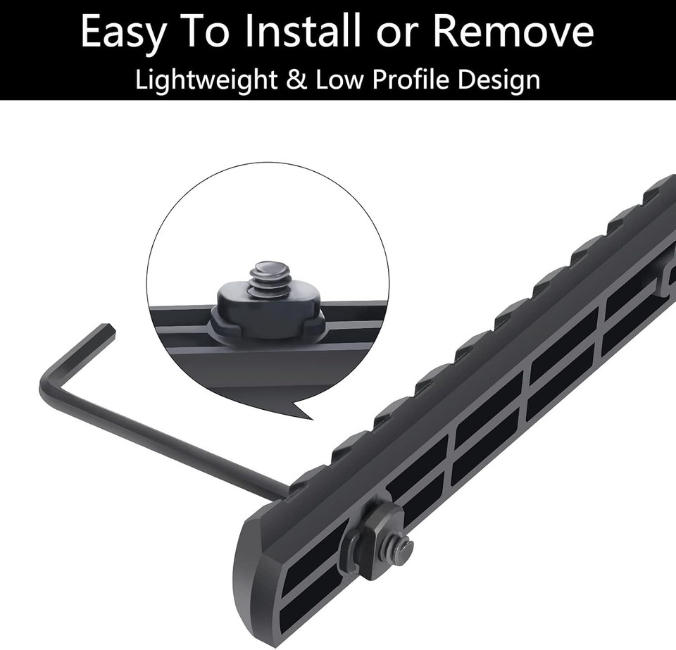 6 Pack Lock Picatinny Rail Aluminum 3/5/7/9/11/13 Slot Set M-Lok ...