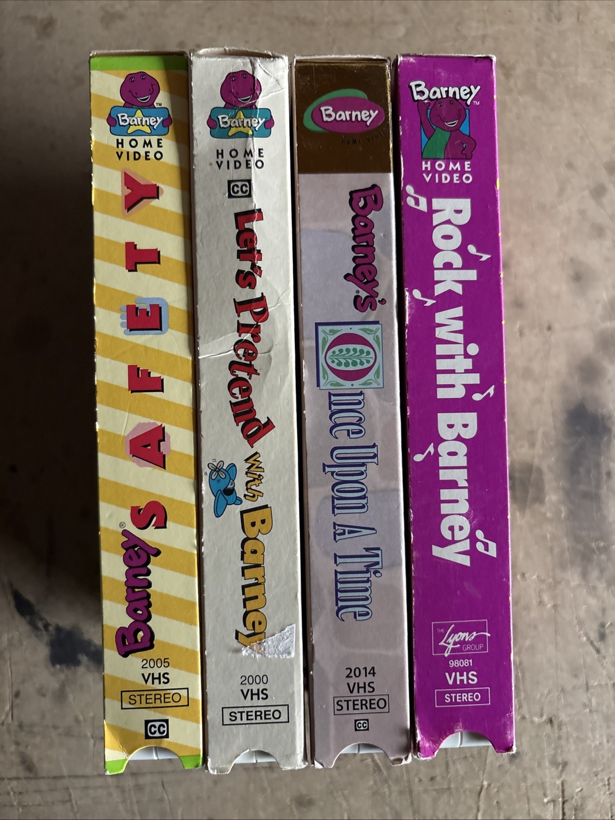 Lot Of 4 Vintage Rock Barney Friends VHS 90’s Safety, Once Upon A Time ...