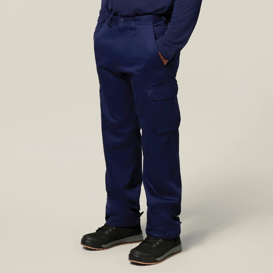 Hard Yakka Mens Relaxed Fit Cargo Work Pants Navy (Y02500) 97R ...