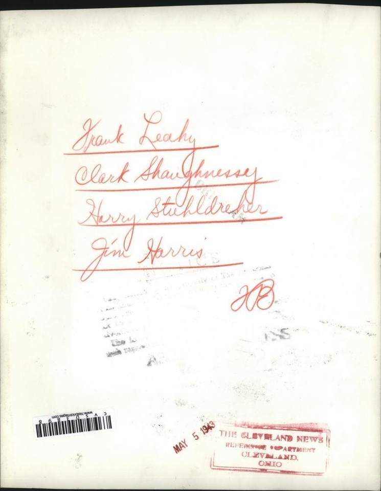 1943 Press Photo Frank Leahy, Clark Shaughnessy, Harry Stuhldreher, Jim ...