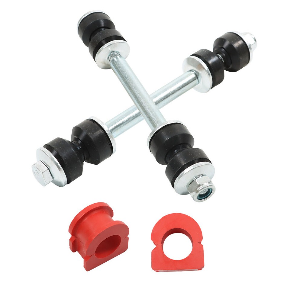 Front Sway Bar End Links Kit & Stabilizer Bar Bushings Set For Chevy ...