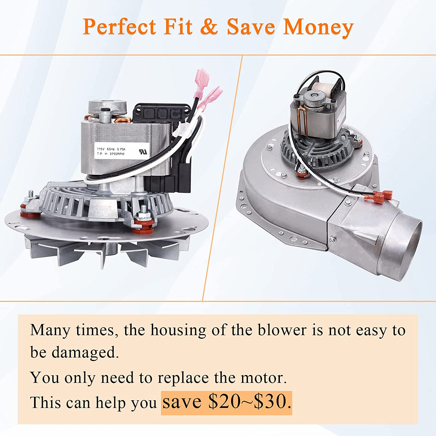 80473 Exhaust Blower Motor for US Stove & USSC American Harvest 6039 ...