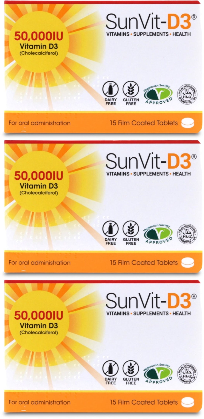 Sunvit-d3 Vitamin 50000iu Film Coated Tablets X 15 Postage for sale ...