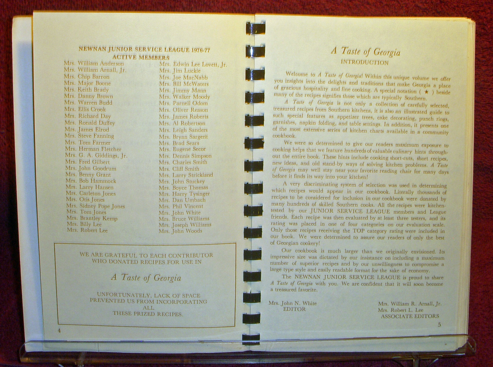 A Taste of Georgia 1977 Newman Junior Services League Cooking Cookbook ...