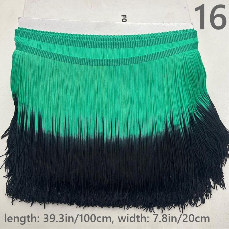 1M Gradient Tassel Two Tone Fringe Color Block Trimming for Dancewear ...