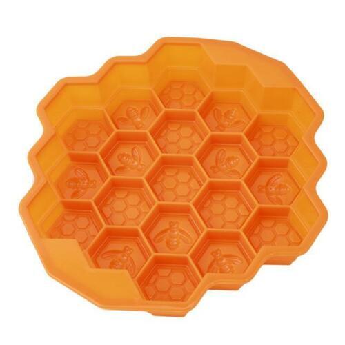 19 Cell Honey Comb Bees Mold Beeswax Silicone Pan Cake Mould Ice Jelly ...